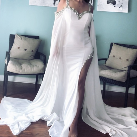 Portia and Scarlett | Dresses | White Pageant Evening Gown Prom Or ...